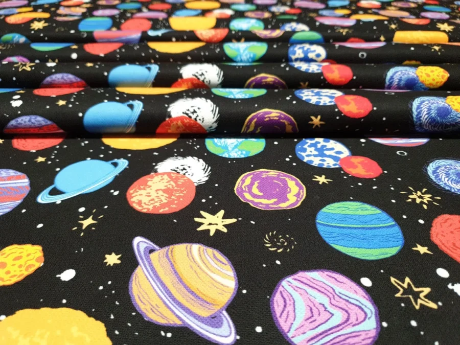Colorful Planets and Stars Fabric - Havana Concept