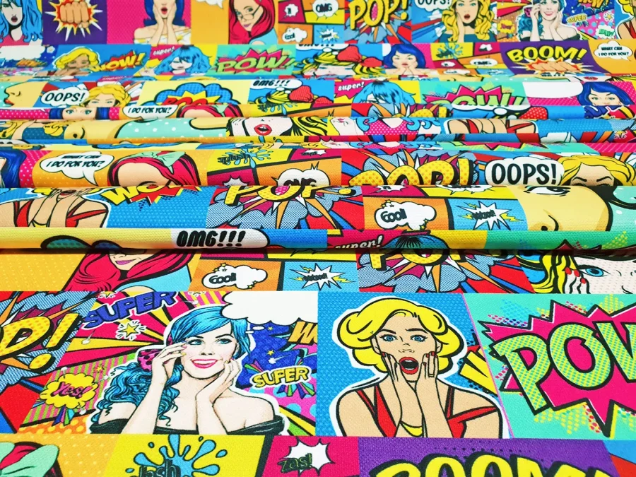 Pop Art Comic Book Fabric - Havana Concept