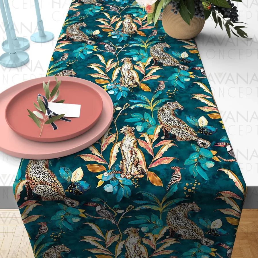 Cheetah Leopard Print Table Runner - Havana Concept