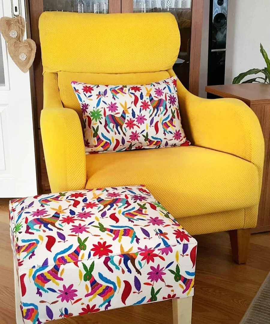 Mexican Otomi Upholstery Fabric - Havana Concept